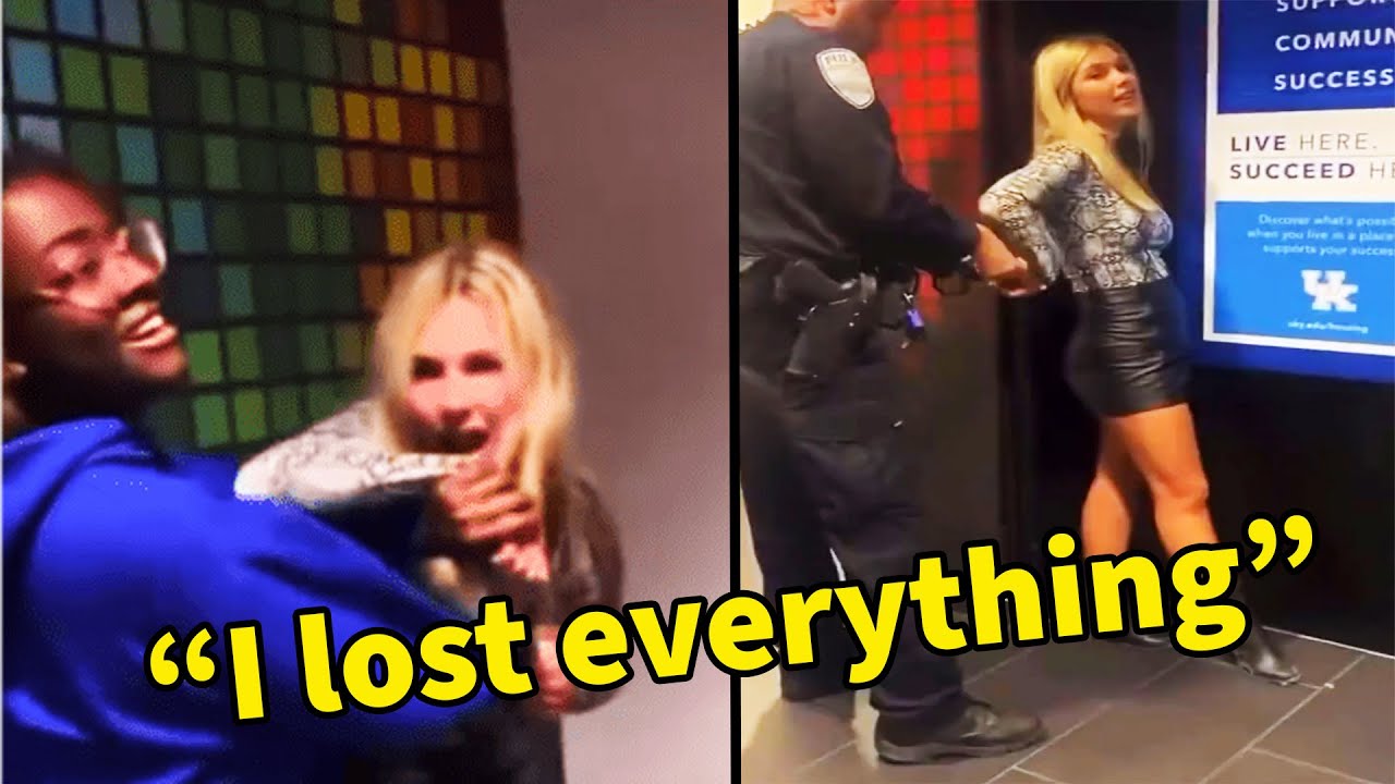 Drunk college girl ruins her life in 30 seconds