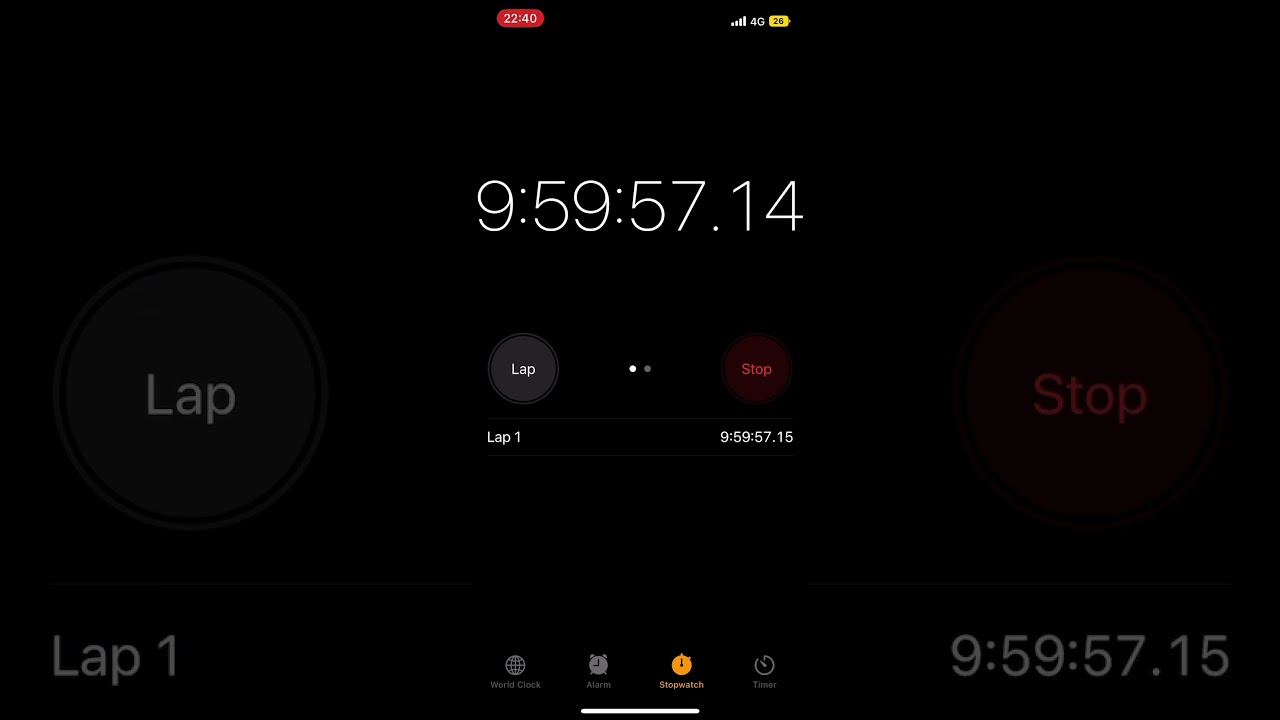 Stopwatch: 10 hours