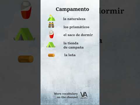 Camping Vocabulary in Spanish 🏕
