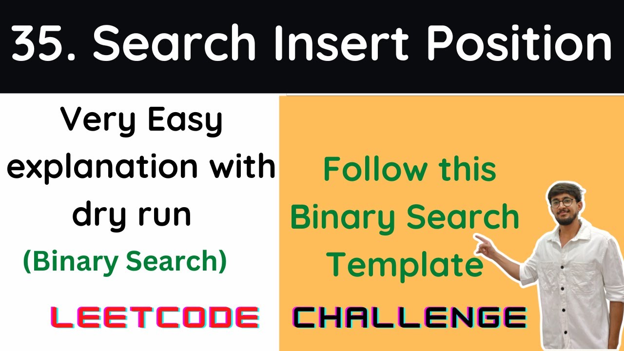 Leetcode 35 Search Insert Position Hindi