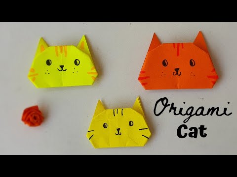 Origami Cat face π±| Easy Origami for Beginners | Aureliarts