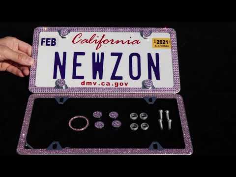 Newzon 4 Holes Bling License Plate Frame is Very Easy to Install.