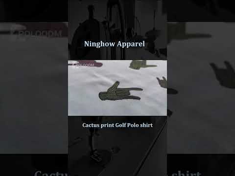 Cactus print Golf Polo shirt #poloshirt #golfshirts