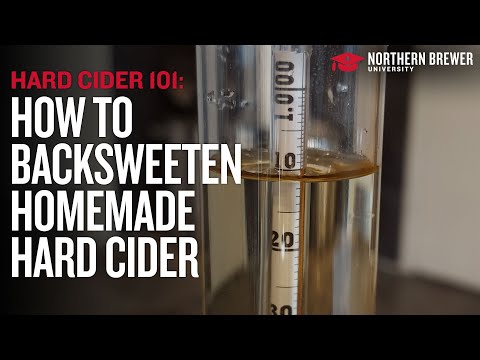 How to Backsweeten Hard Cider