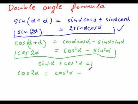 How to apply the Double Angle Formula for sin2x and for cos2x