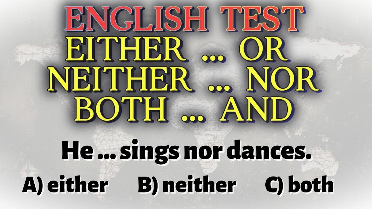 Quantifiers Either, Neither, Both | Quantifiers Grammar Test | English Grammar Test
