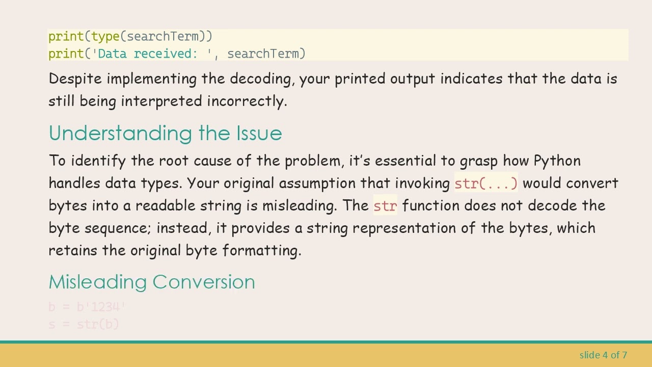 Solving the Decoding Issues in Python Socket Communication