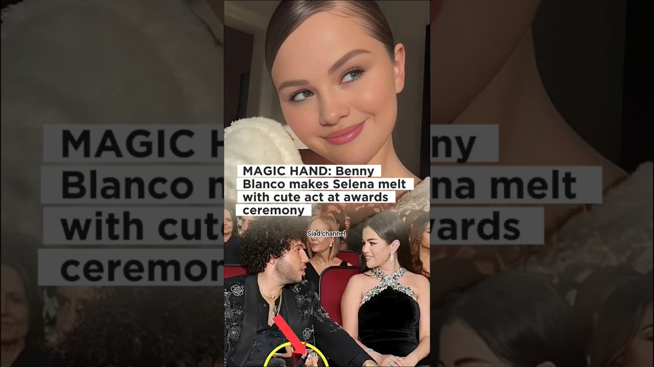 MAGIC HAND: Benny Blanco makes Selena melt with cute act at awards ceremony