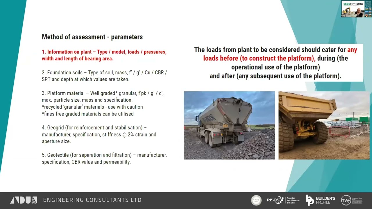 Working Platforms - CPD Webinar - Guest Speaker - Craig Andrews from Geosynthetics