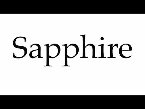 How to Pronounce Sapphire