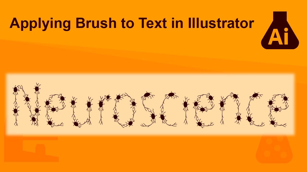 Applying brush to text Adobe Illustrator