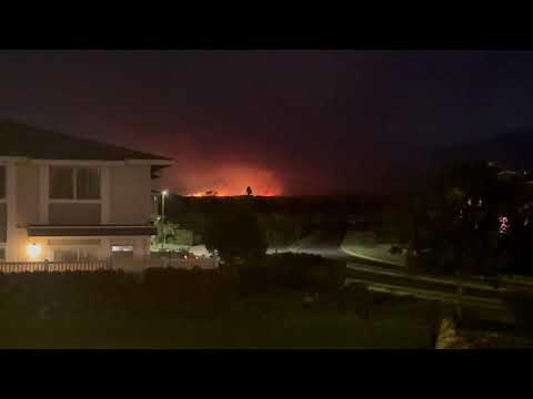 Filming the Fire from Kamalani, North Kihei with our DJI Mini 2 Drone 4K: Brush Fire August 8th 2023