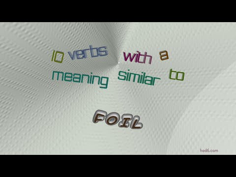 foil - 13 verbs similar to foil (sentence examples)