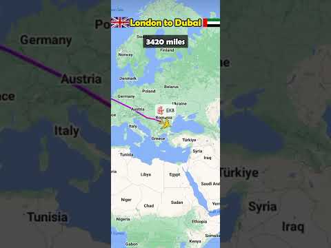 LONDON to DUBAI (DXB)| Aviation Route | Live Flight Tracking | Realtime Flight Route