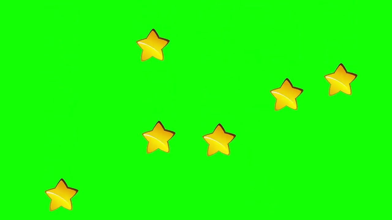 Best Green Screen Falling gold Star Video