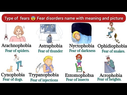 Type Of Fears | Fear Vocabulary | daily use english | English Vocabulary | English for beginners
