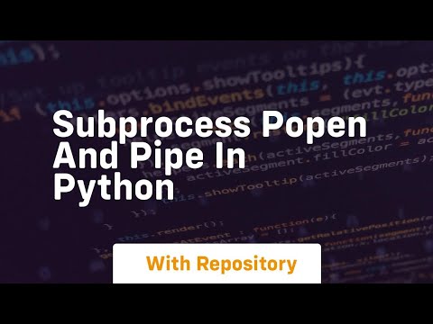 Subprocess Popen and PIPE in Python