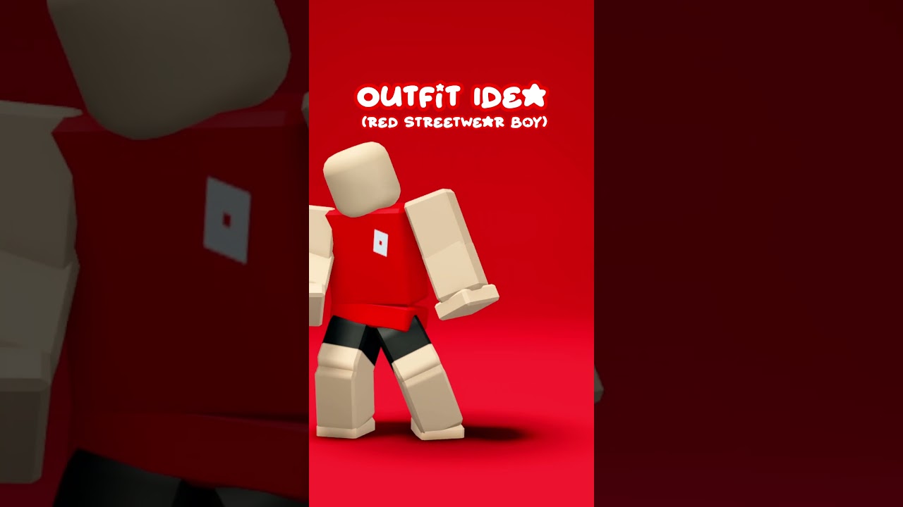 Red Streetwear Boy Outfit Idea #shorts