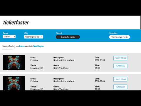 Ticketfaster Demo