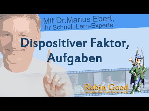 Dispositiver Faktor, Aufgaben
