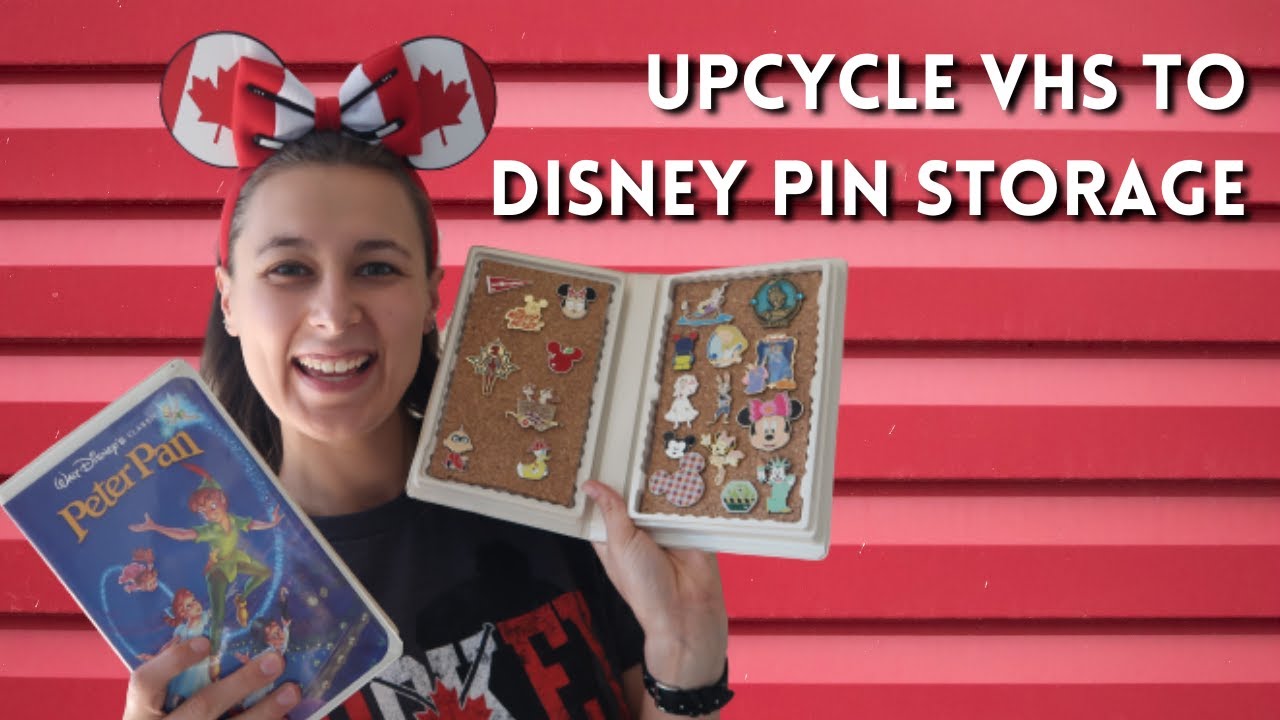 DIY upcycle VHS into Disney trading pin storage
