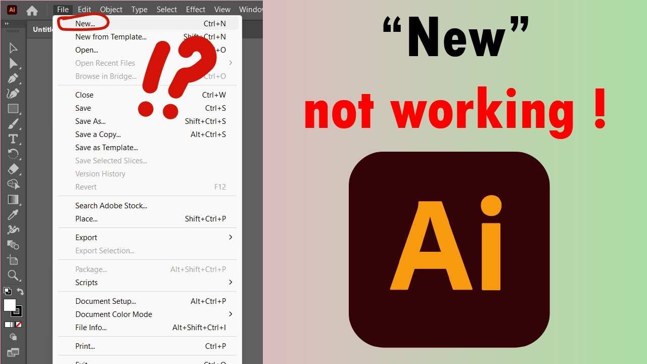 [Solved] Fix adobe illustrator New File problem