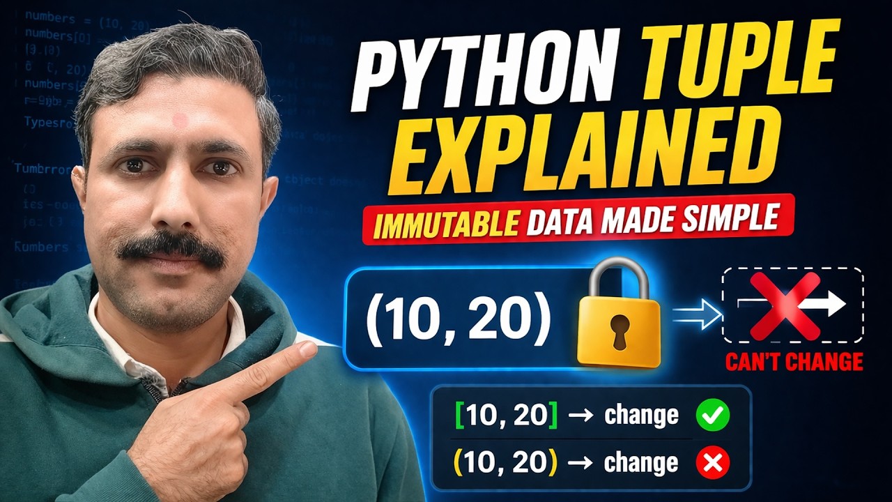 Tuple in Python Explained for Beginners | Immutable Sequence in Python | Python Tuple Tutorial