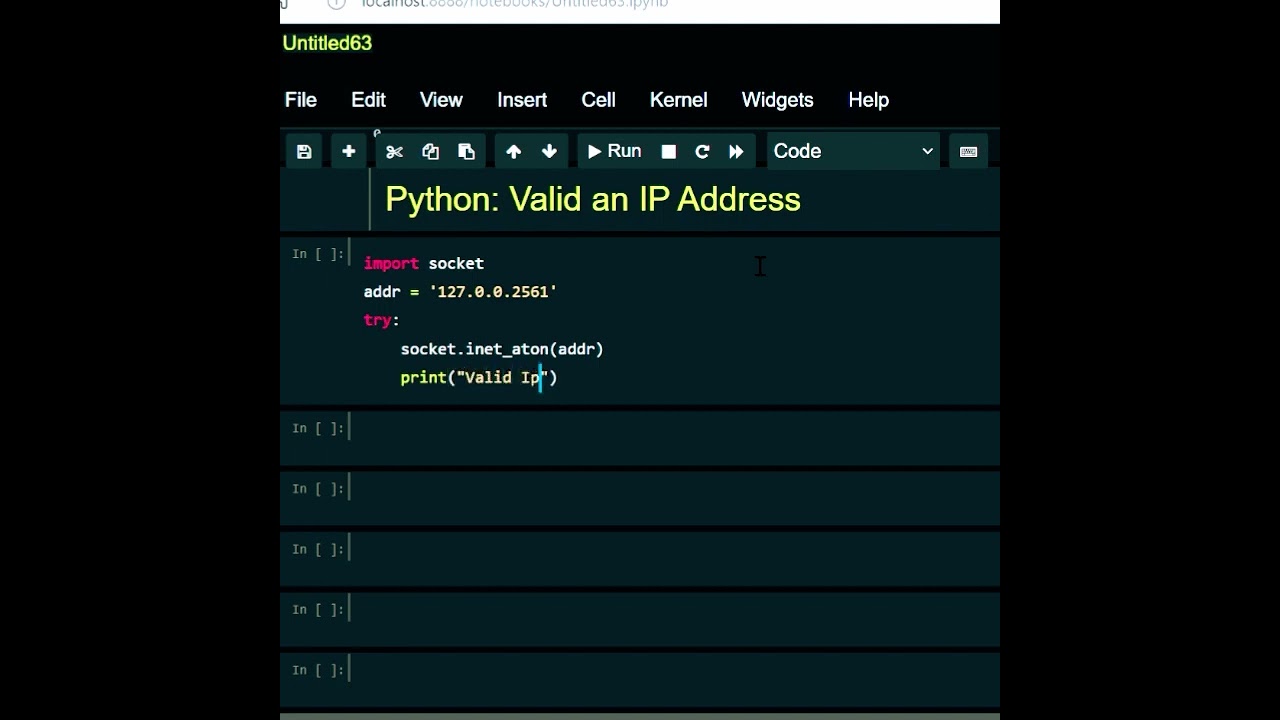 #Python for check valid an IP Address #coding