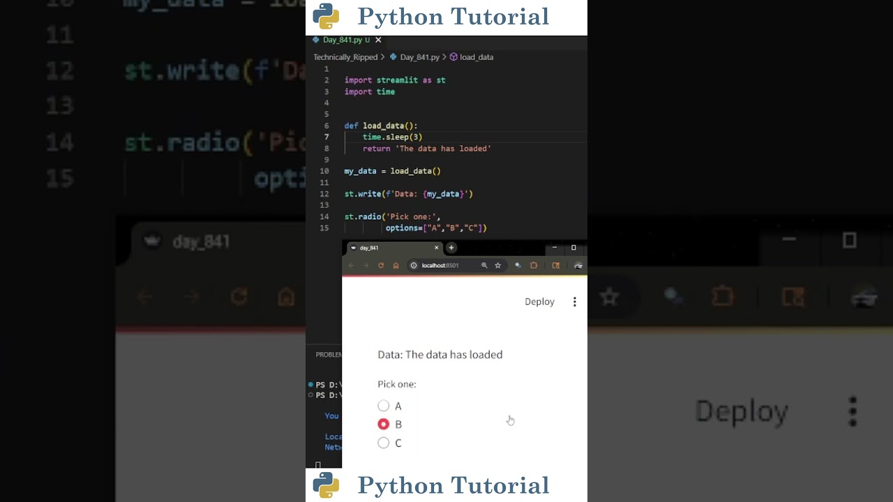 Speed Up Your Streamlit App with Caching | Python Tutorial