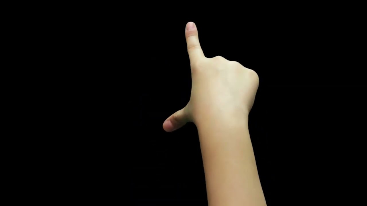 Touchscreen Gestures Child s Hand - Alpha Matte - 24 Moves Included