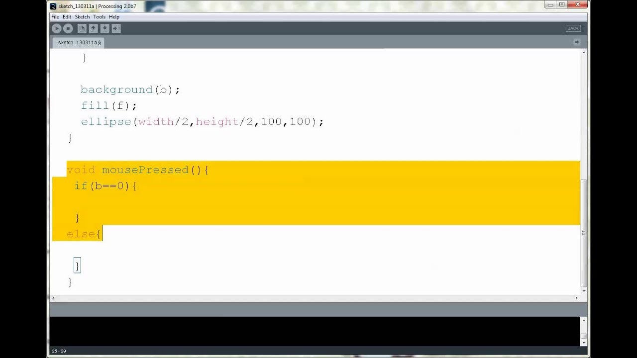 Keeping the Mouse Pressed in Processing