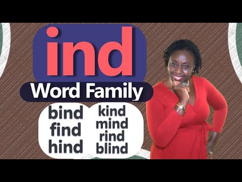 ind Word Family | bind, find, hind, kind, mind, rind, blind