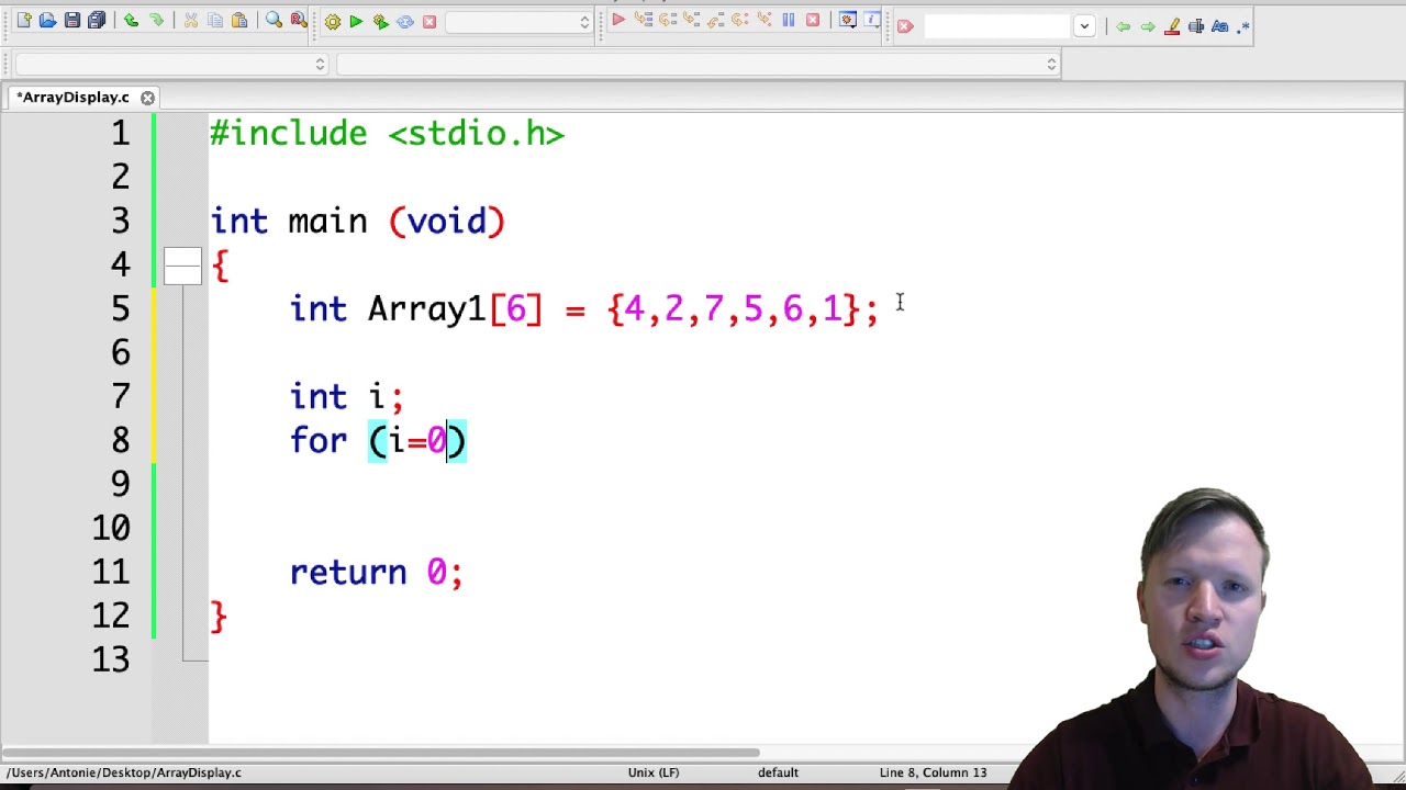 24. C Programming - Array Display