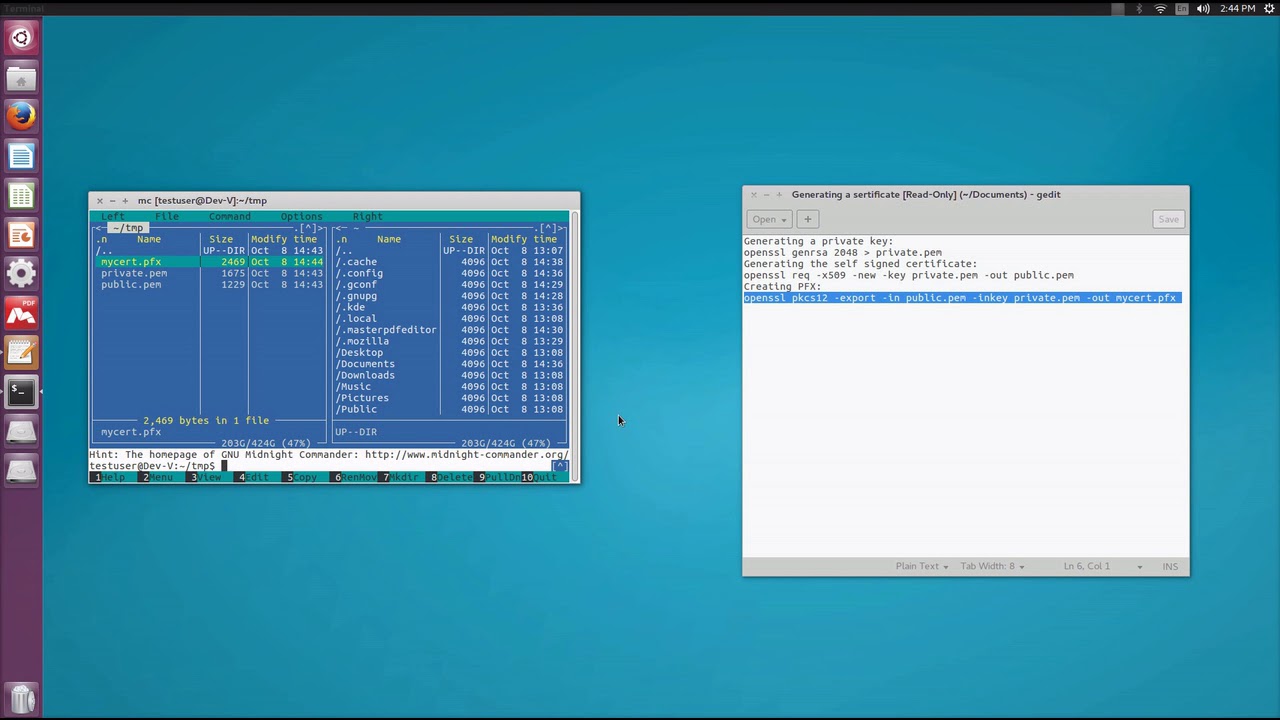 Generate Self Signed Certificate and Sign PDF