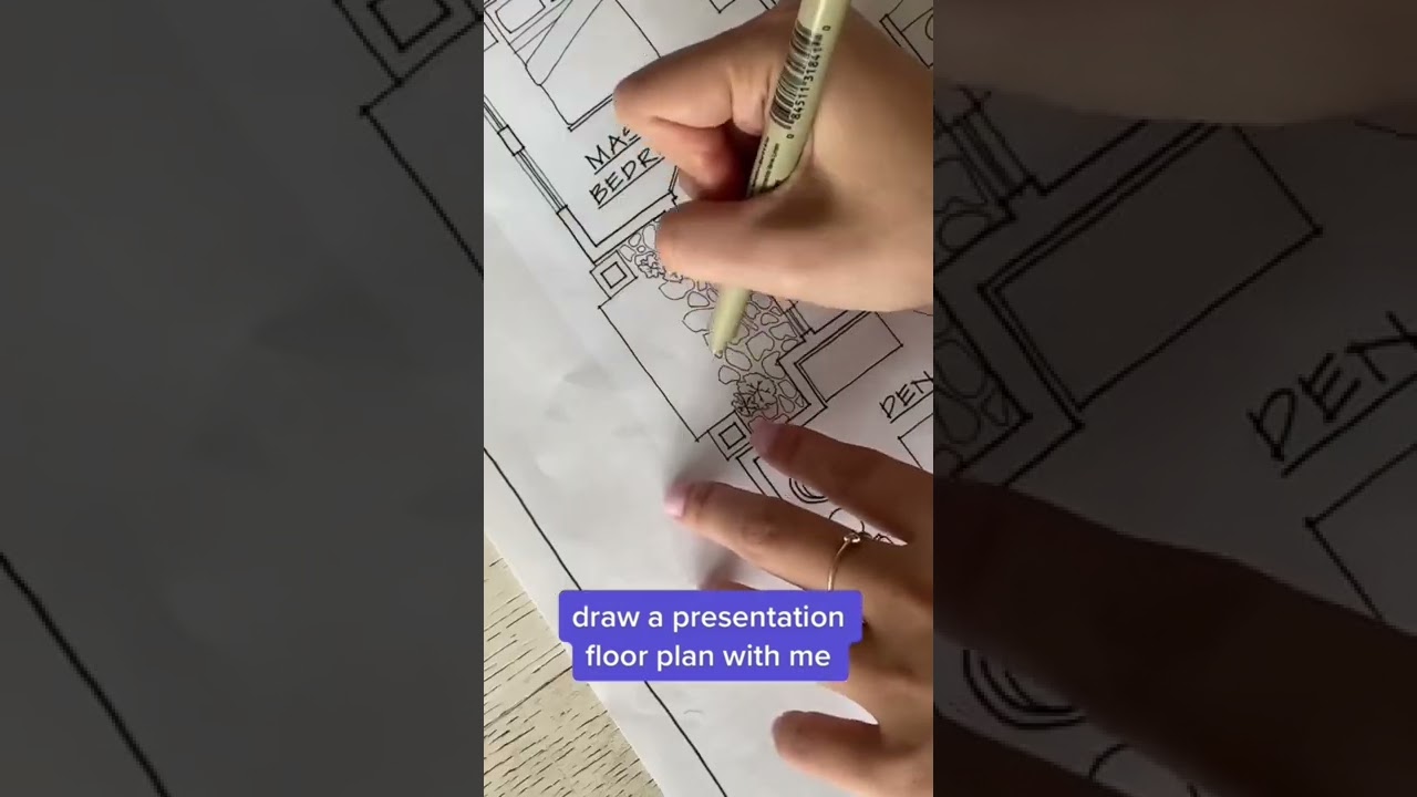 interior design hand drawn floor plan!