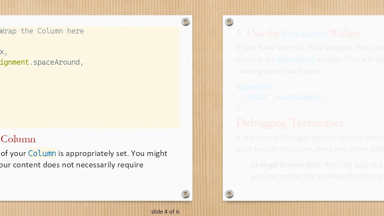 Resolving the RenderFlex Overflow Issue in Flutter