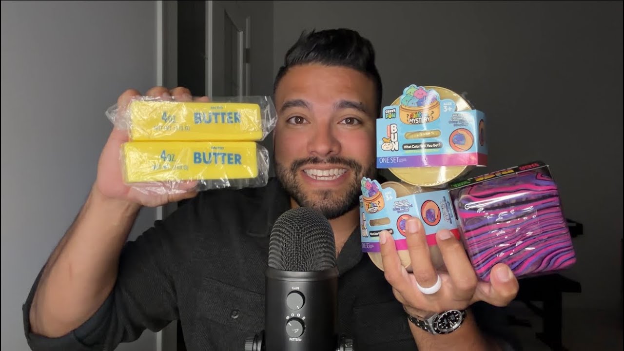 ASMR Squishy Butter, Mystery Dumpling, and Nee Doh Unboxing
