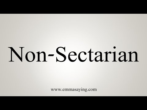 How To Say Non-Sectarian