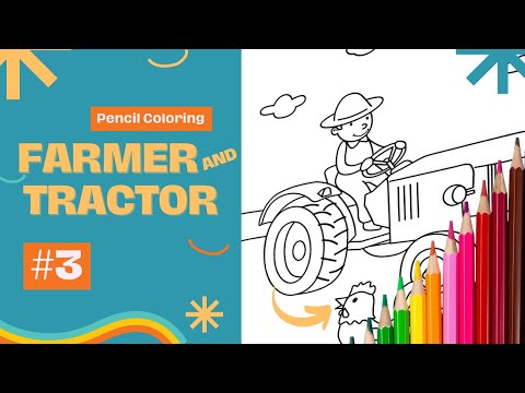 Farm Animals Coloring Book with Colored Pencils | #3