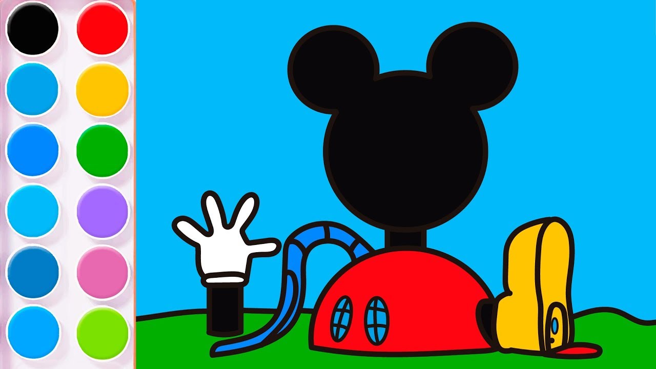 How to draw the Mickey Mouse House #learntodraw