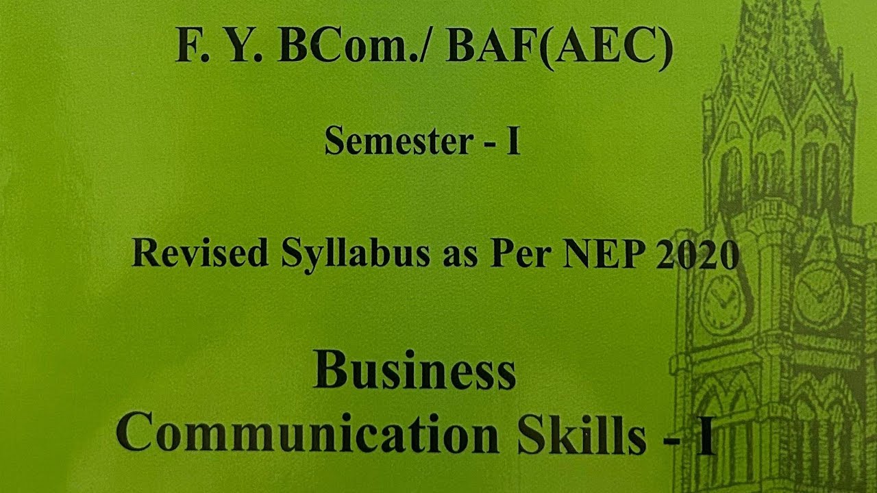 Business Communication Skills 1|Most Imp Questions |Fybcom sem1 nep|Mumbai University CDOE Exam