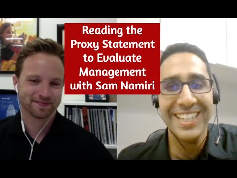 Reading the Proxy Statement to Evaluate Management with Sam Namiri | SNN Network