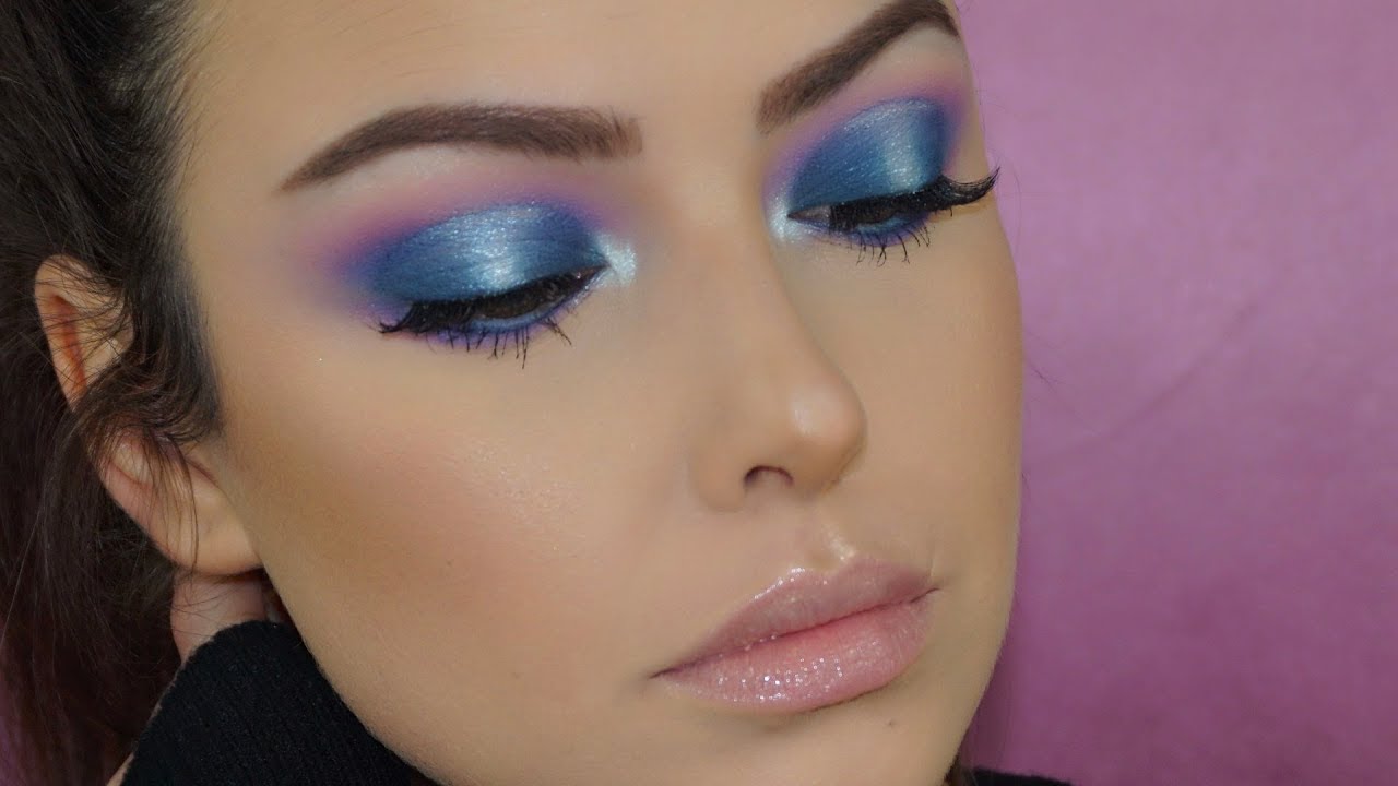 BLUE HALO EYE MAKEUP TUTORIAL | v e r a