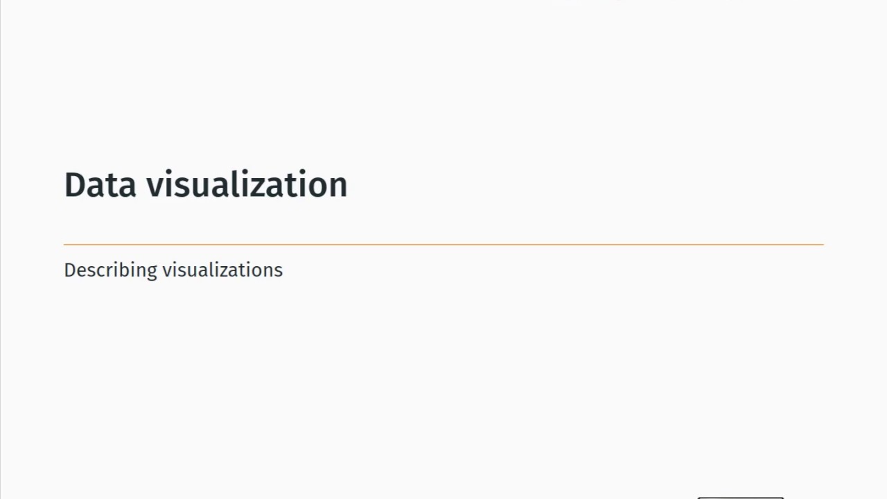 Data visualization - 03 - Describing visualizations