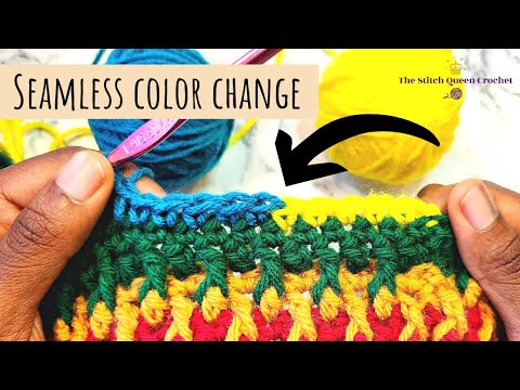 Seamless Color Change in the Middle of Your Crochet Row or Round - Crochet Techniques