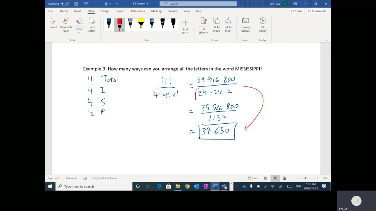 3 3 Permutations Involving Similar Objects