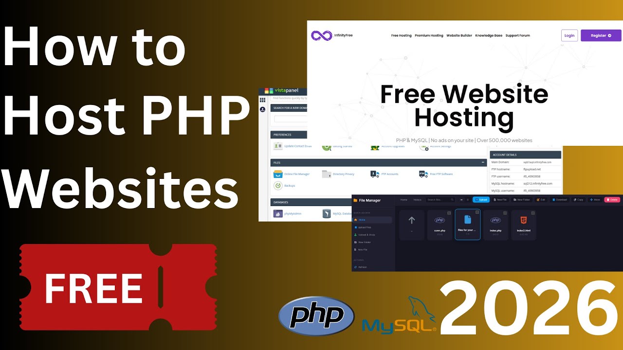 How to Host PHP Projects Online for Free (2026) | InfinityFree Step-by-Step Guide