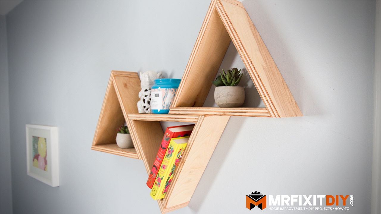 DIY TRIANGLE SHELVES LESS THAN $20