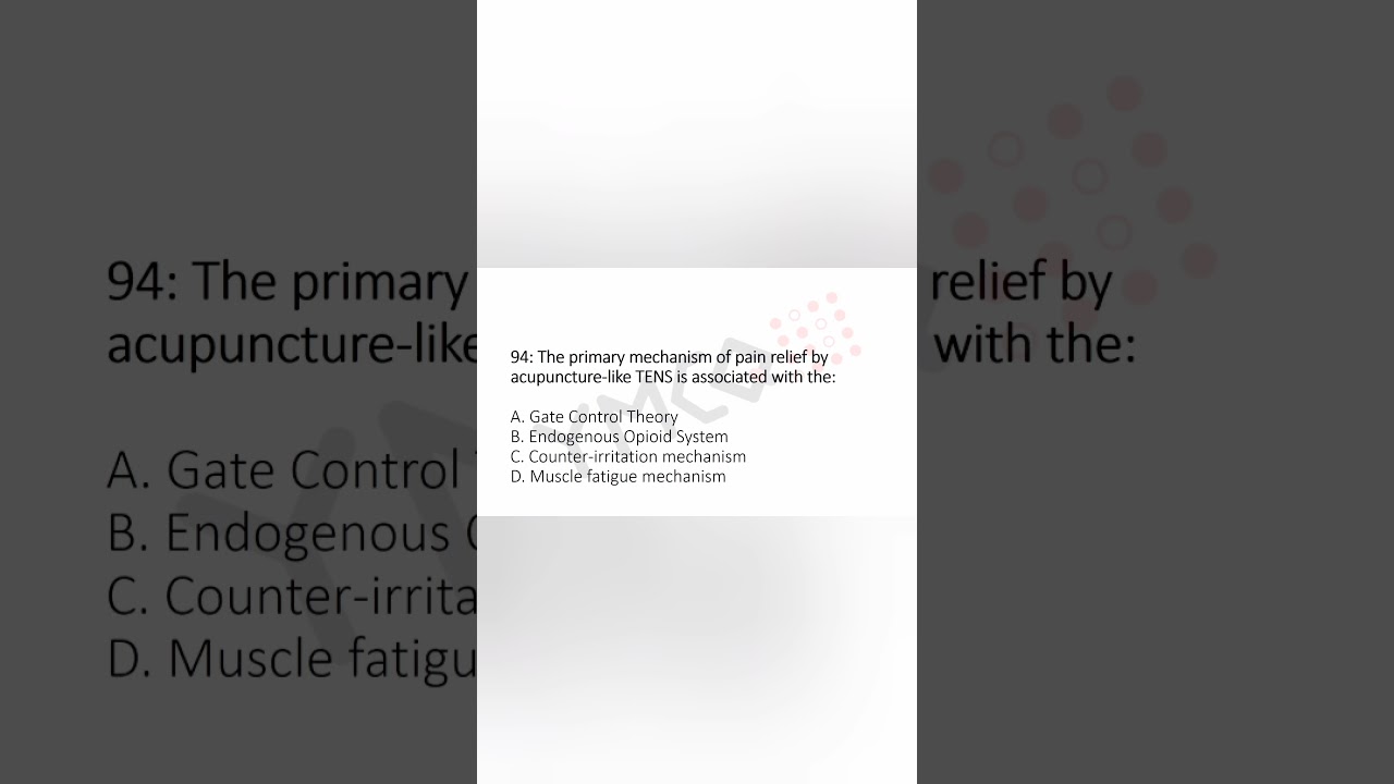 Electrotherapy MCQs: 94