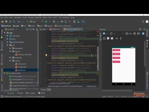 Learn Hands On Android Material Design Customize Buttons with Material Design | packtpub com ...